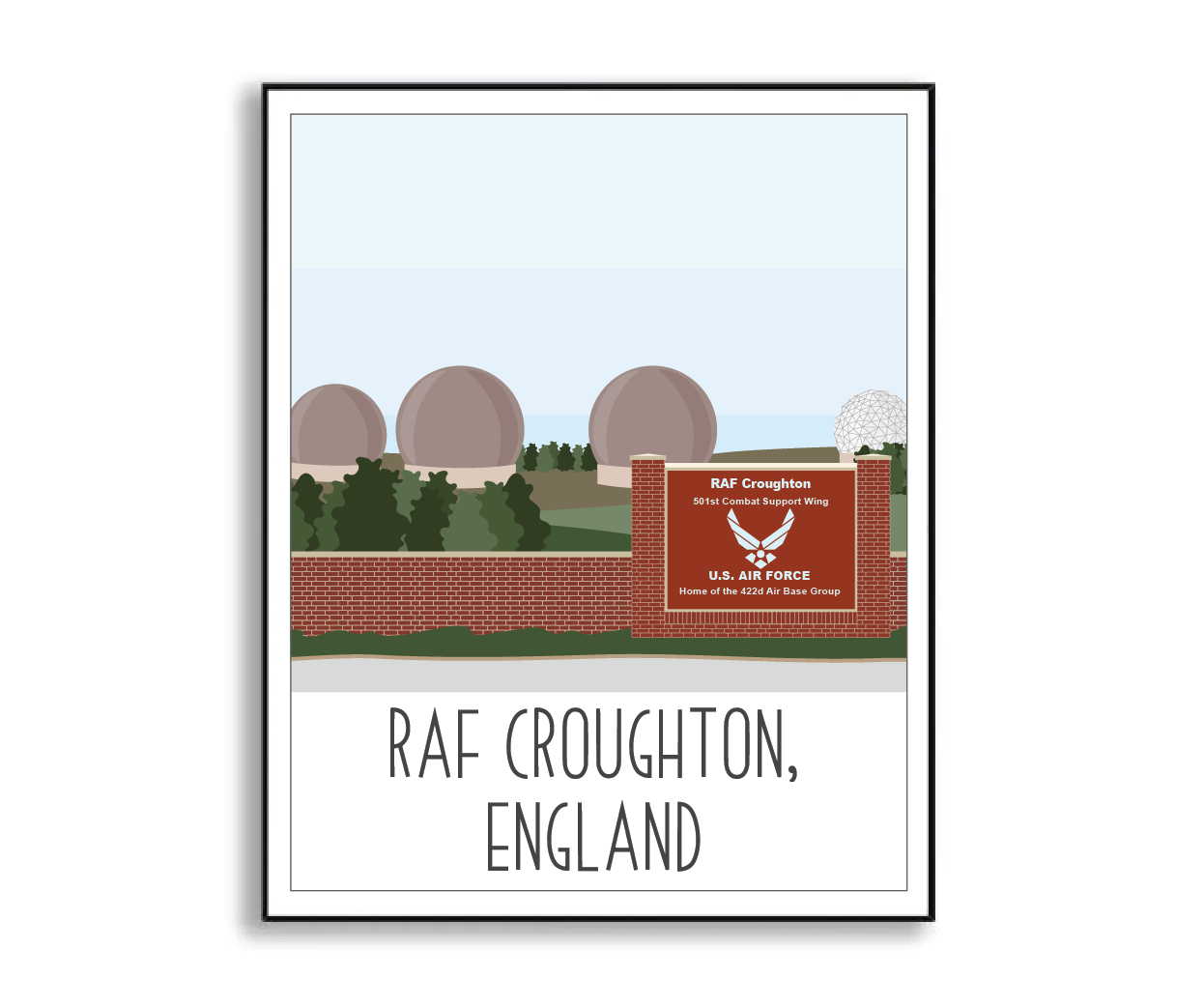 Raf Croughton Print Sketch Sentiment