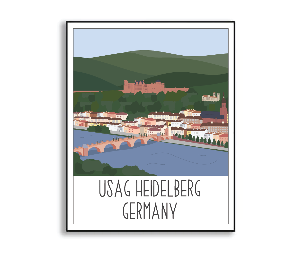 Usag Heidelberg Print Sketch Sentiment