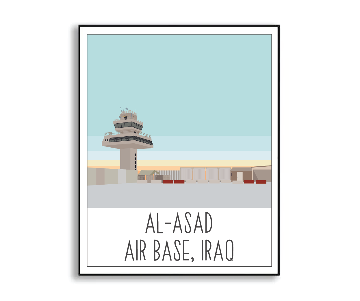 Al-Asad Air Base Print – Sketch + Sentiment