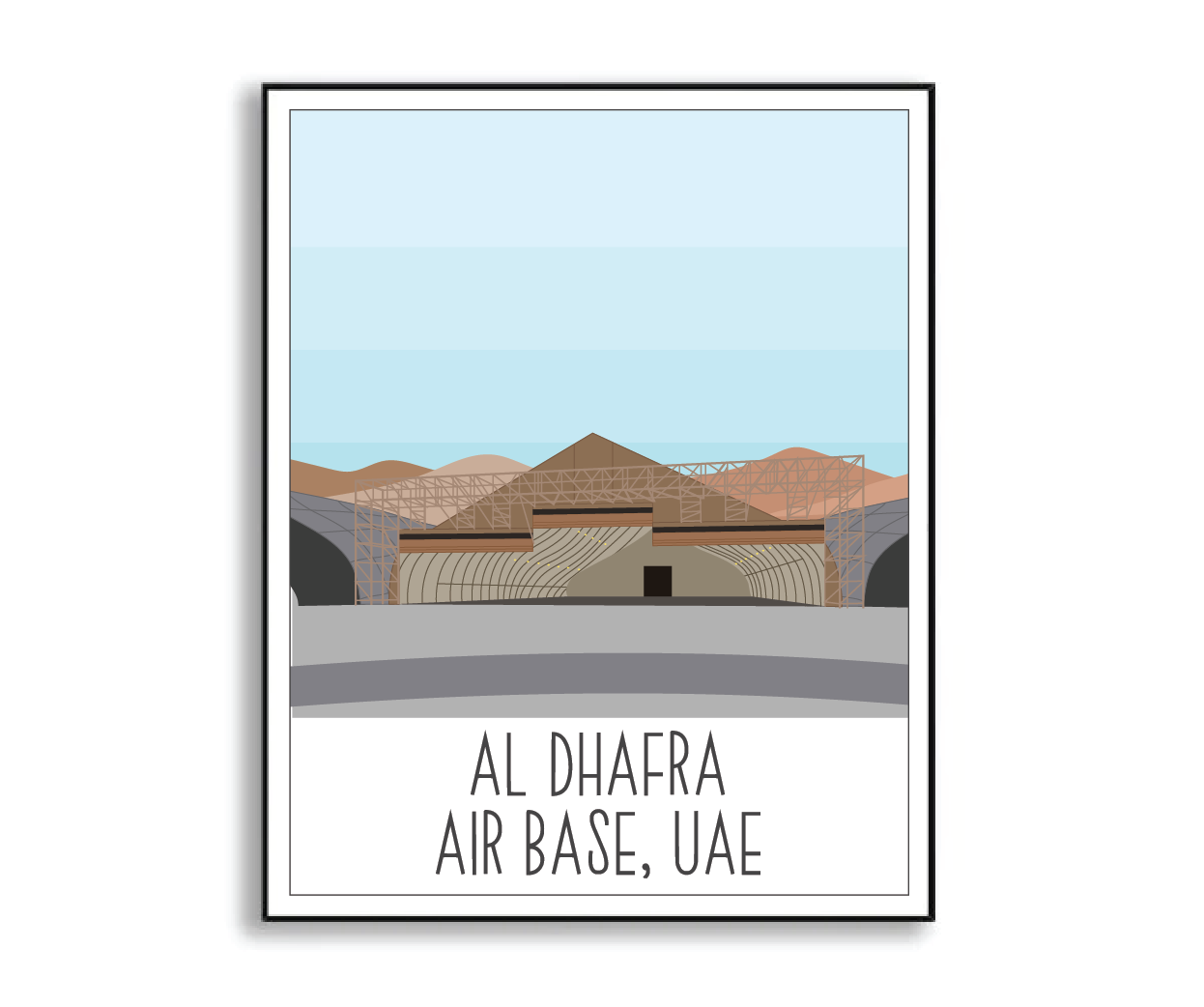 Al Dhafra Air Base Print – Sketch + Sentiment