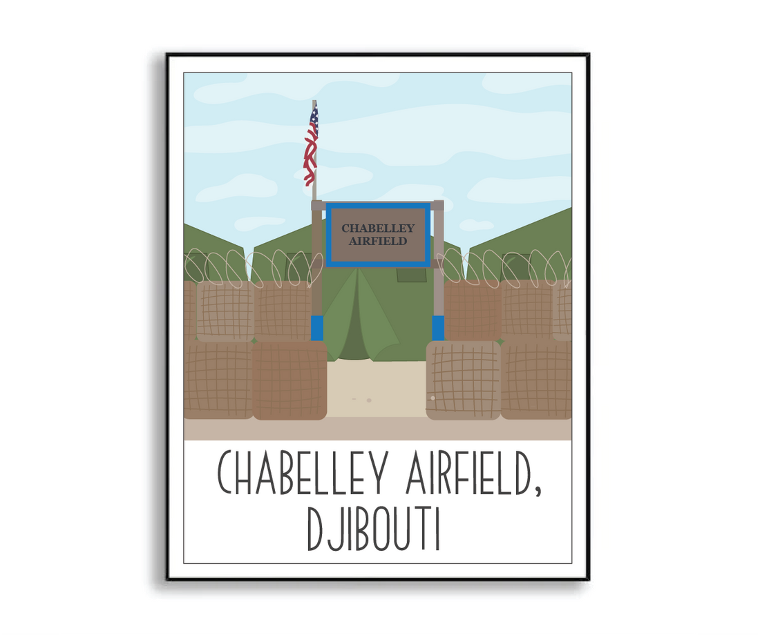 Chabelley Airfield Djibouti Print – Sketch + Sentiment