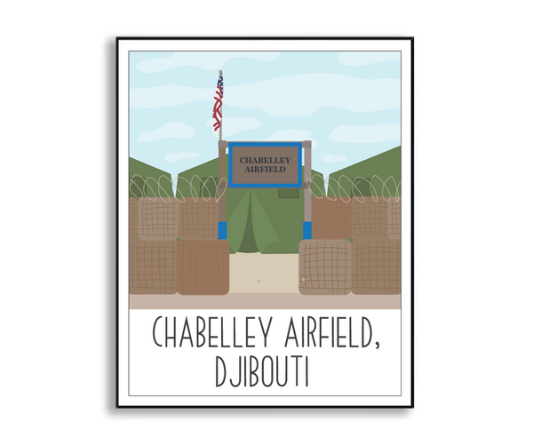 Chabelley Airfield Djibouti Print – Sketch + Sentiment