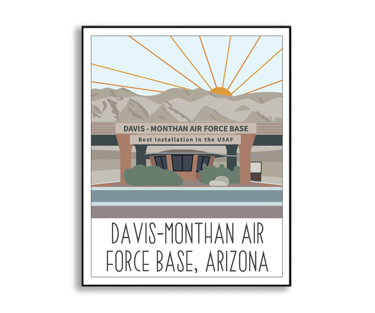 Davis-Monthan Air Force Base Print – Sketch + Sentiment