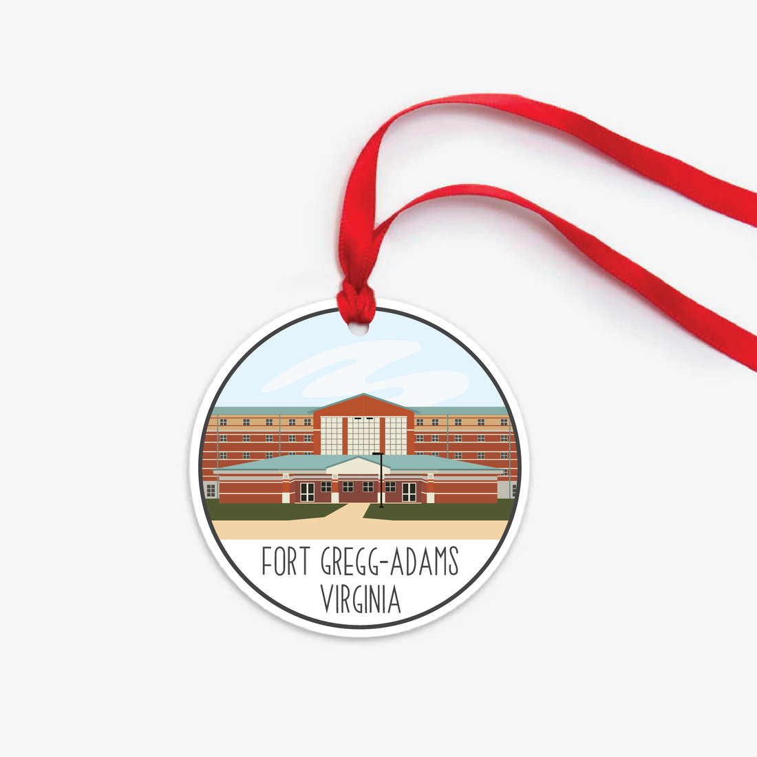 Fort Gregg Adams Ornament Sketch Sentiment