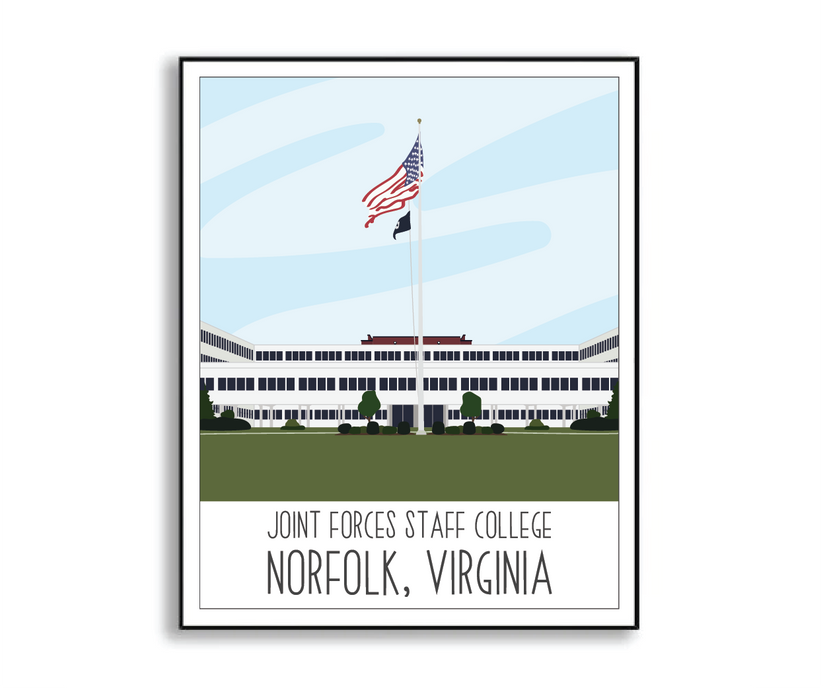 Joint Forces Staff College Norfolk Print – Sketch + Sentiment