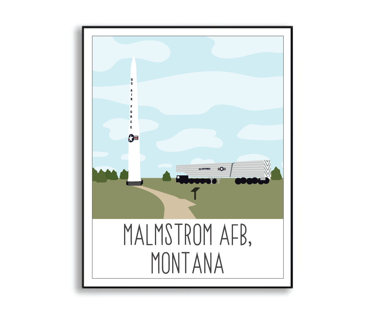 Malmstrom Air Force Base Print – Sketch + Sentiment