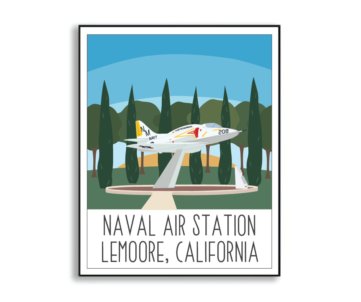 NAS Lemoore Print – Sketch + Sentiment