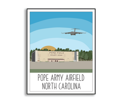 Pope Army Airfield Print – Sketch + Sentiment