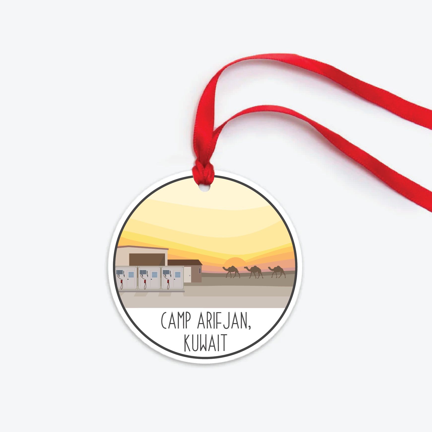 Camp Arifjan Ornament Sketch Sentiment