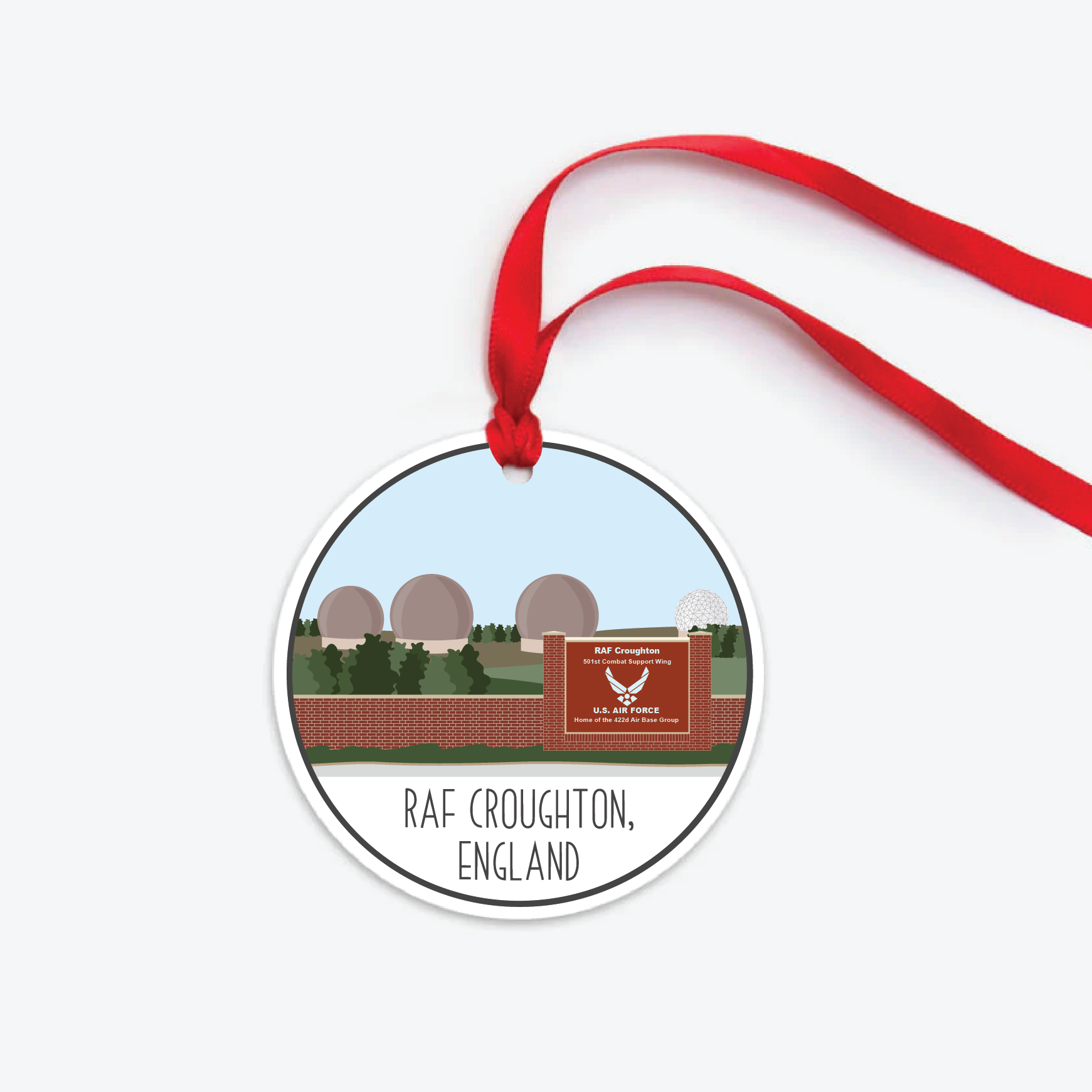 Raf Croughton Ornament Sketch Sentiment