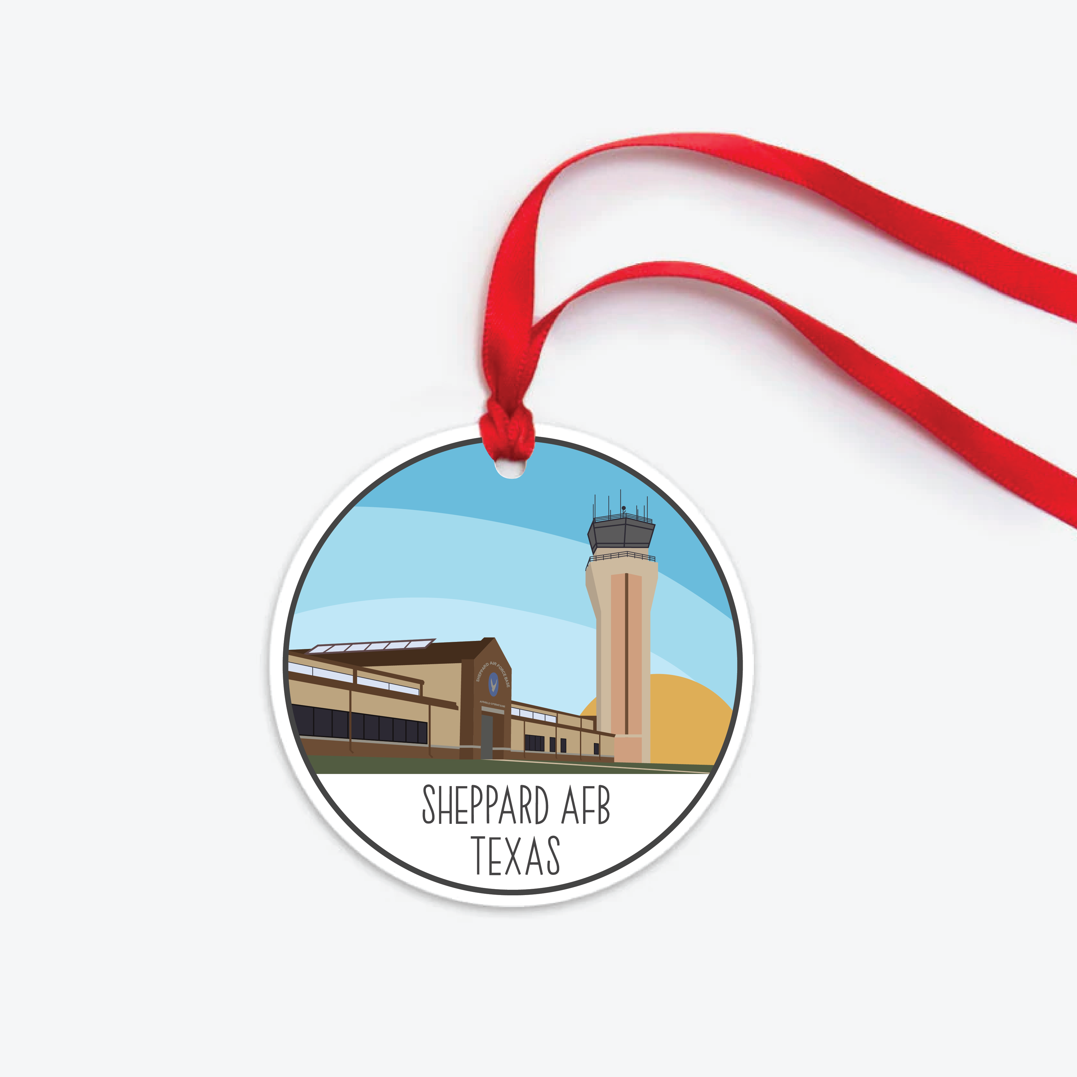 Sheppard Air Force Base Ornament Sketch Sentiment