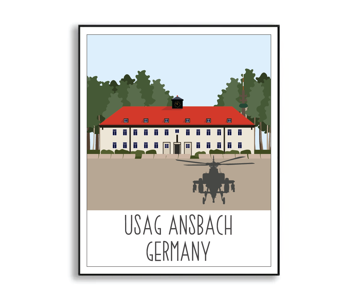 Usag Ansbach Print Sketch Sentiment