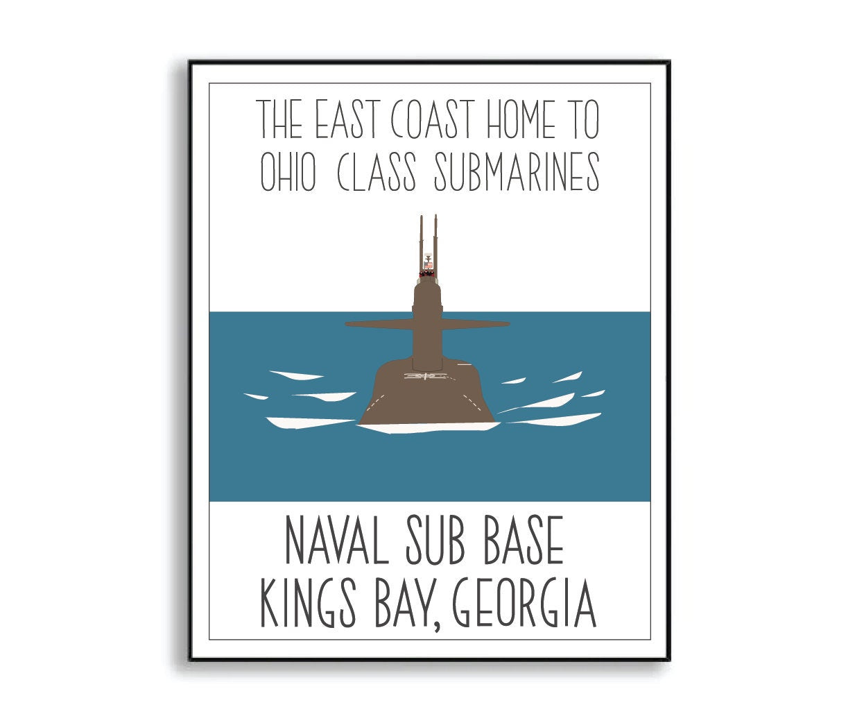 Naval Submarine Base Kings Bay Print – Sketch + Sentiment
